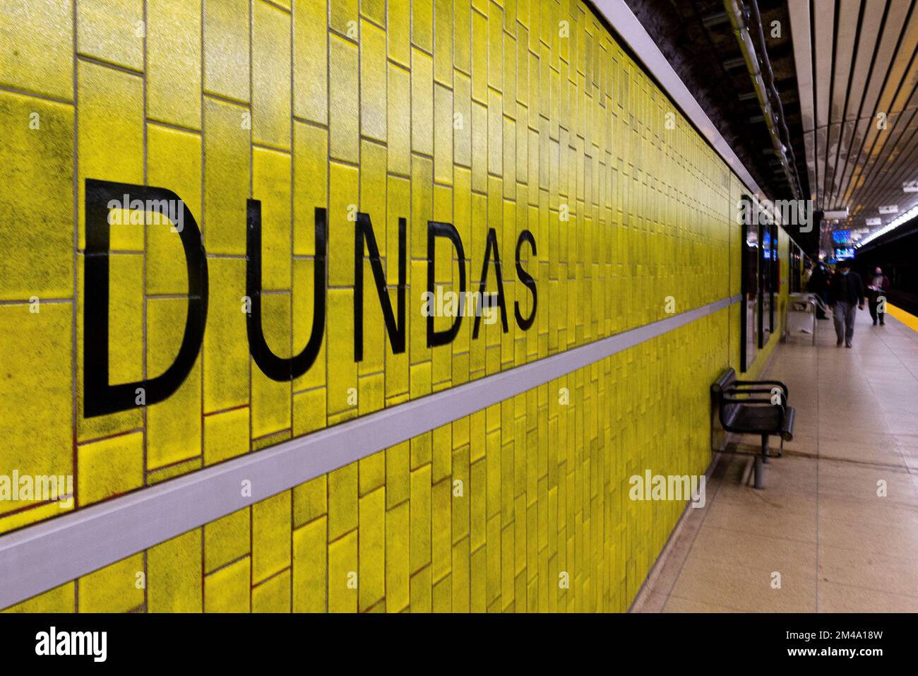 Toronto, ON, Canada – December 17, 2022: View at Toronto subway station ...