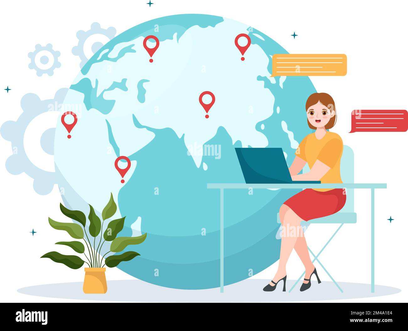 Outsourcing Business with Idea of Teamwork, Company Development ...