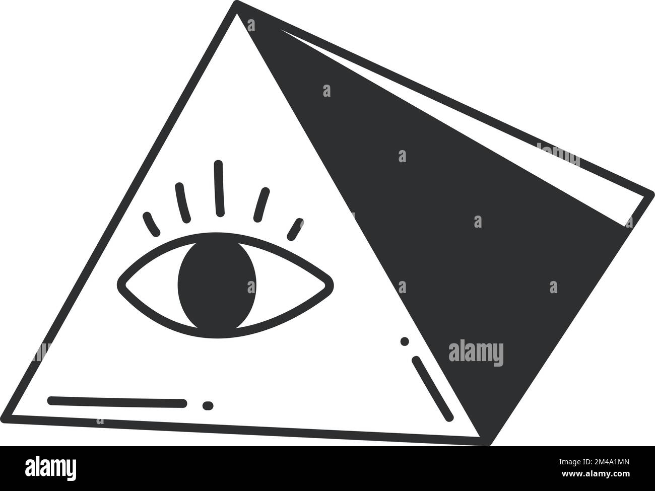 esoteric pyramid with eye Stock Vector Image & Art - Alamy