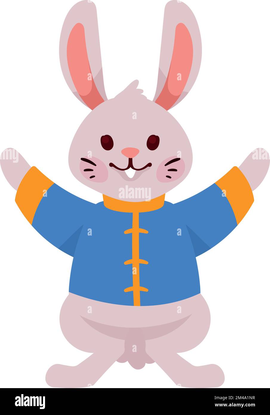 asian rabbit with blue suit Stock Vector Image & Art - Alamy