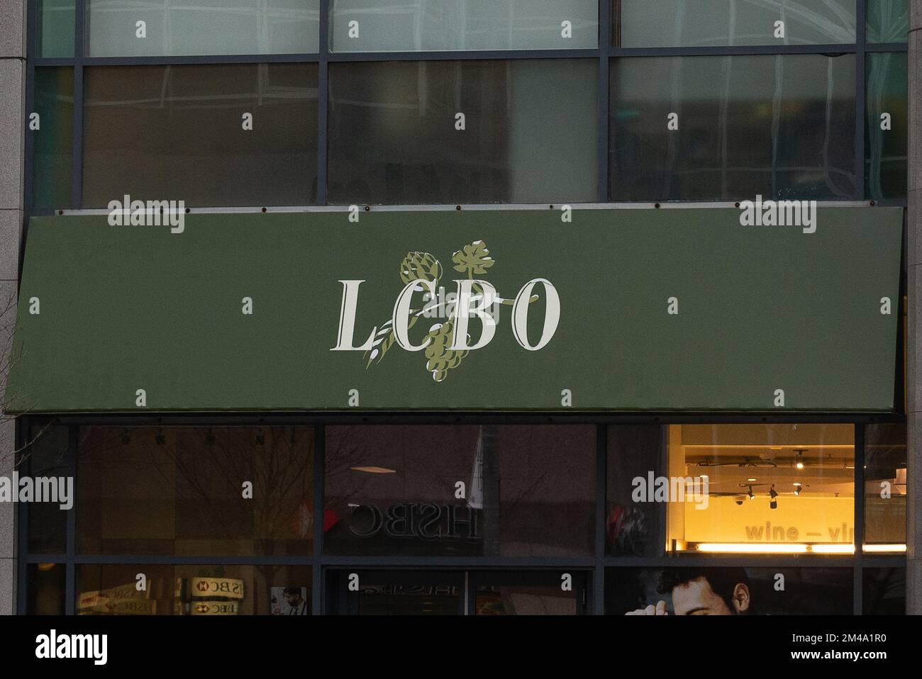 Toronto, ON, Canada - December 17, 2022: View at LCBO sign. The Liquor Control Board of Ontario ...
