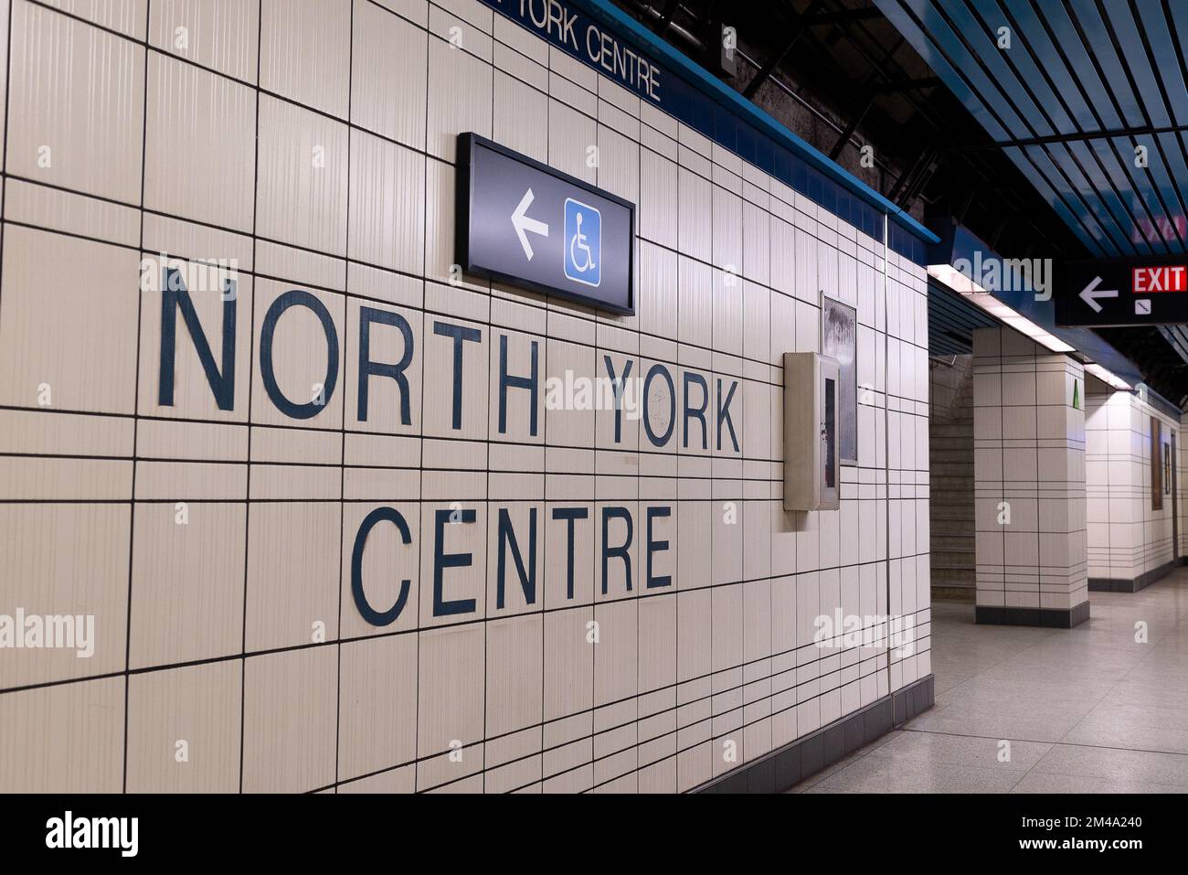 Toronto, ON, Canada – December 17, 2022: View at Toronto subway station ...
