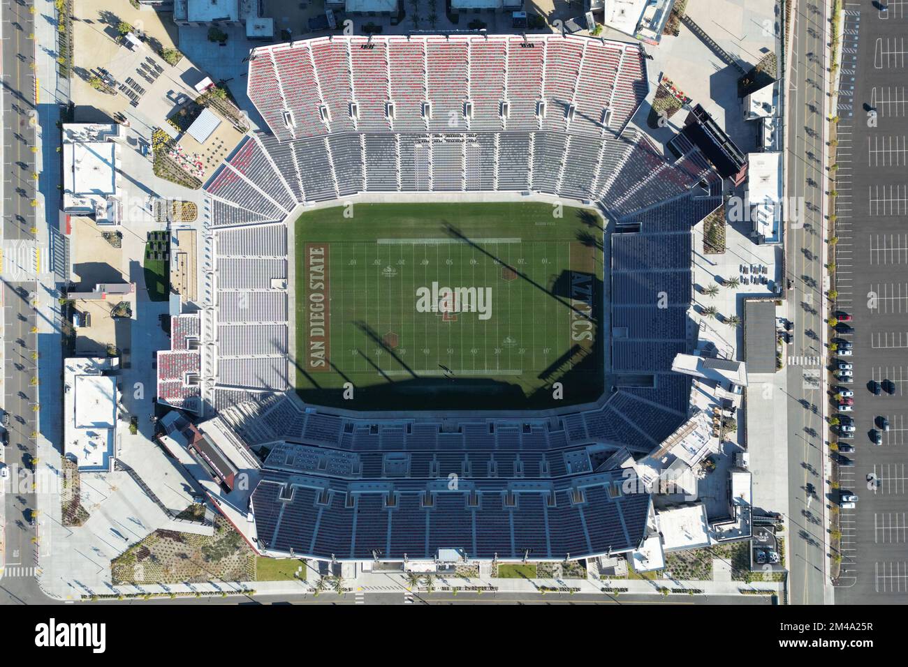A general overall aerial view of the Snapdragon Stadium Football with San Diego State Aztecs ...
