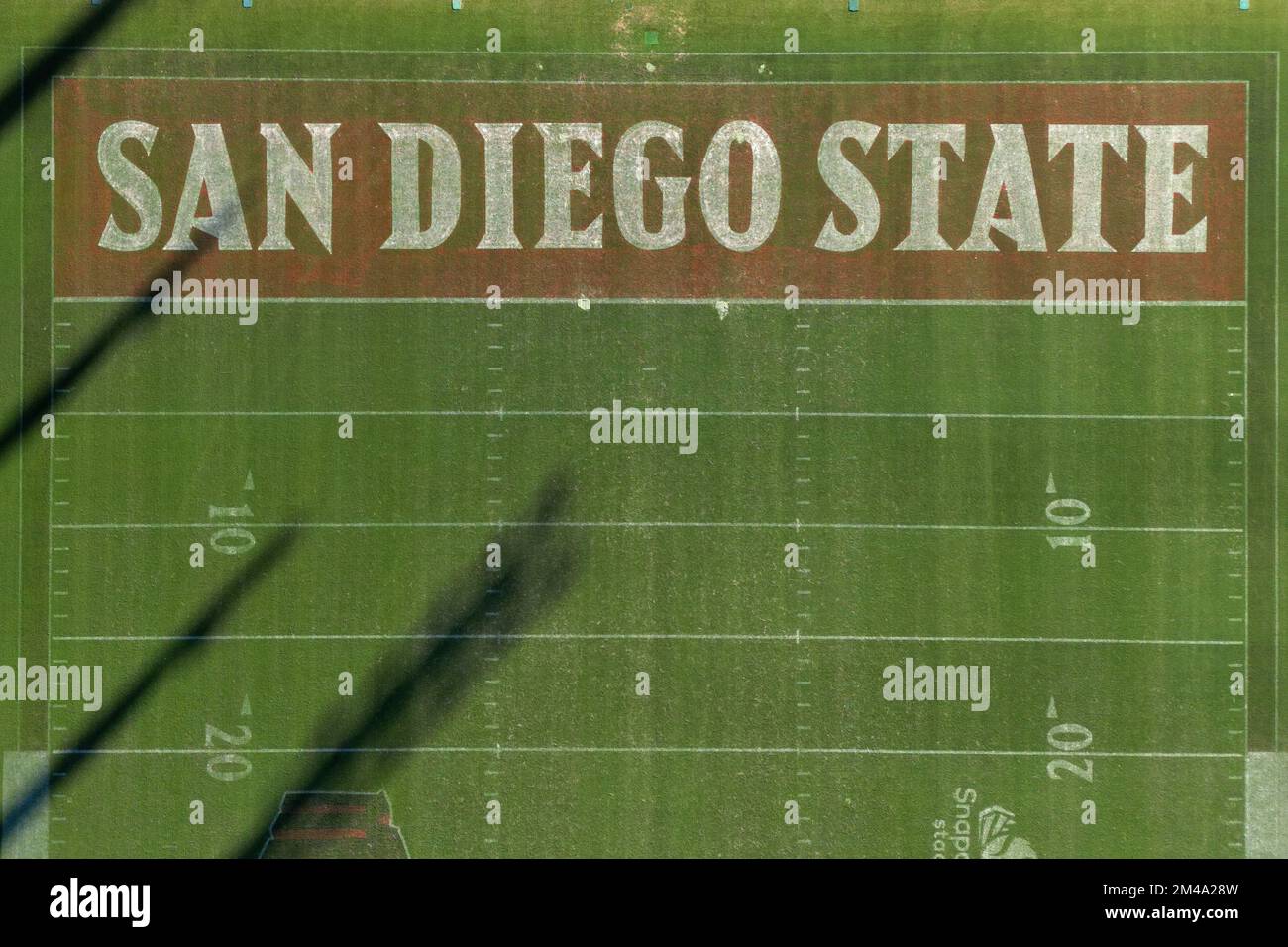 A general overall aerial view of the Snapdragon Stadium Football with San Diego State Aztecs ...