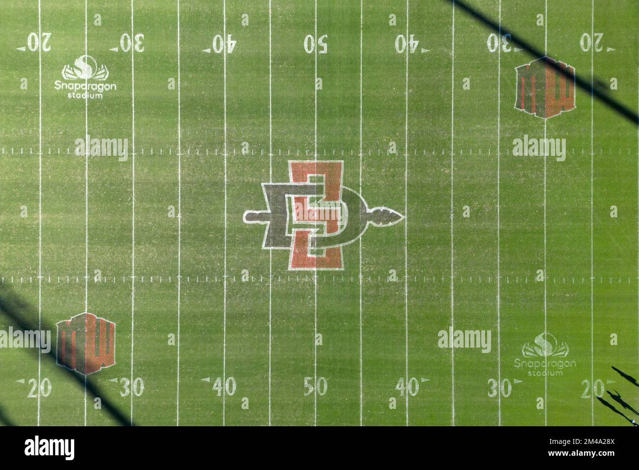 A general overall aerial view of the Snapdragon Stadium Football with San Diego State Aztecs ...