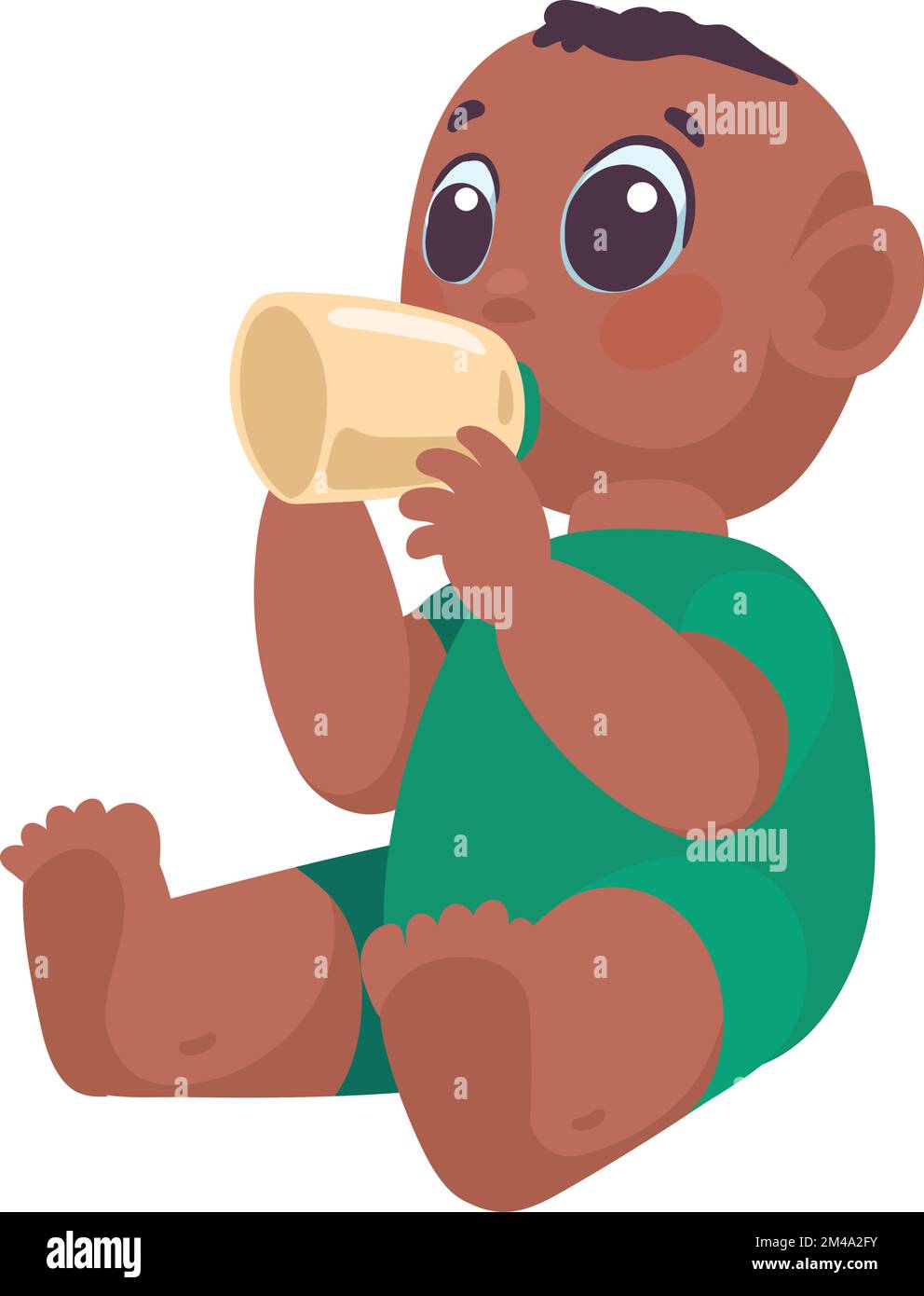 Drinking milk boy Stock Vector Images - Alamy