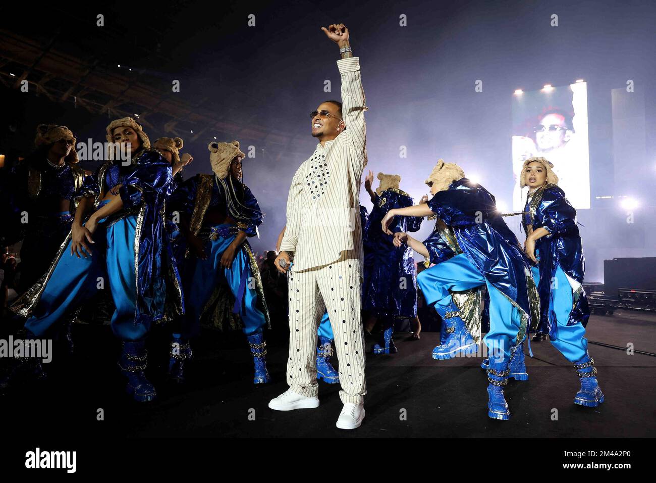 South African singer Zakes Bantwini performs during Qatar Fashion ...