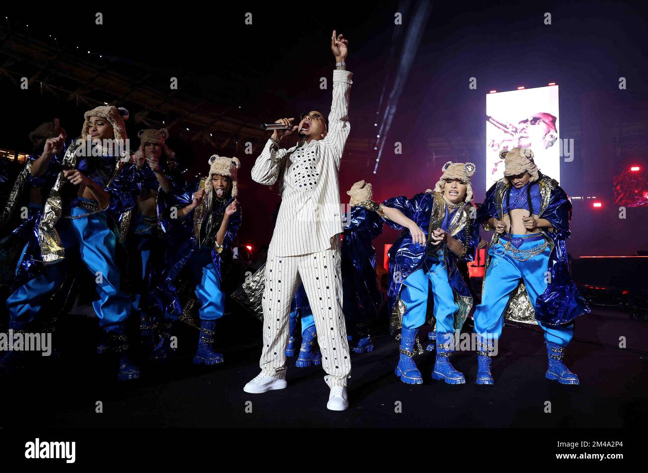 South African singer Zakes Bantwini performs during Qatar Fashion ...