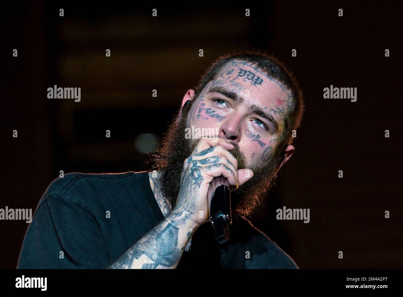 American rapper Post Malone performs during Qatar Fashion United event ...