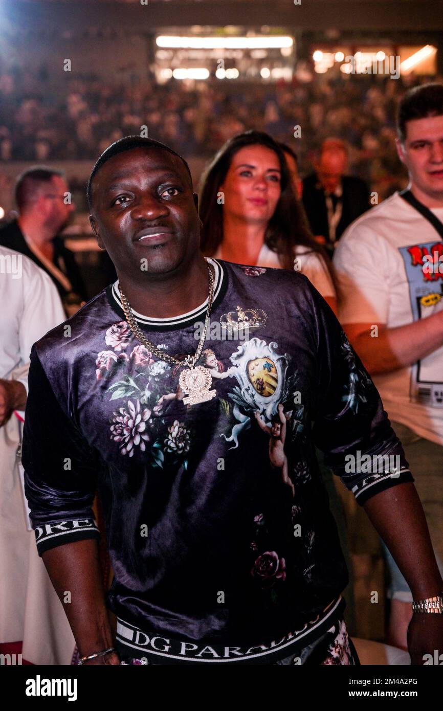 American singer Akon seen during Qatar Fashion United event, where ...
