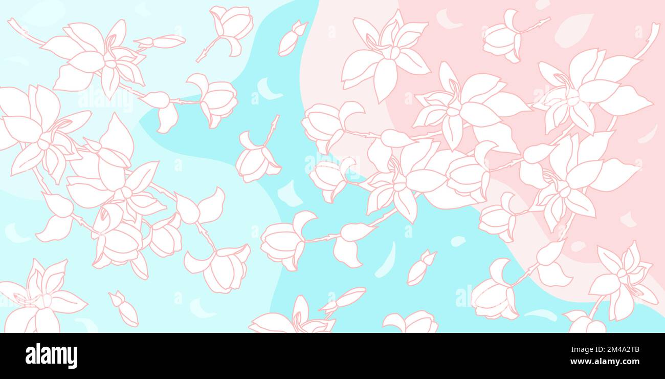 background with magnolias Stock Vector Image & Art - Alamy