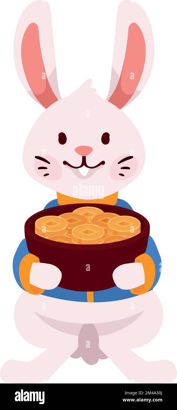 asian rabbit with treasure Stock Vector Image & Art - Alamy