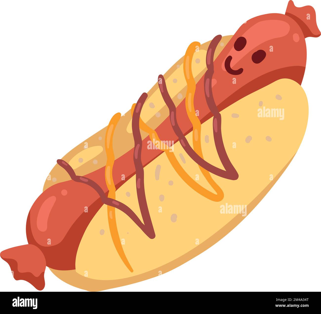 hot dog kawaii Stock Vector Image & Art - Alamy