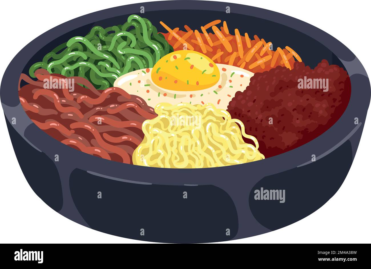 Korean bibimbap vector design hi-res stock photography and images - Alamy