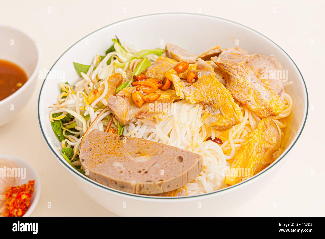Bun mam nem, Vietnamese rice noodle with pork and fermented anchovy ...