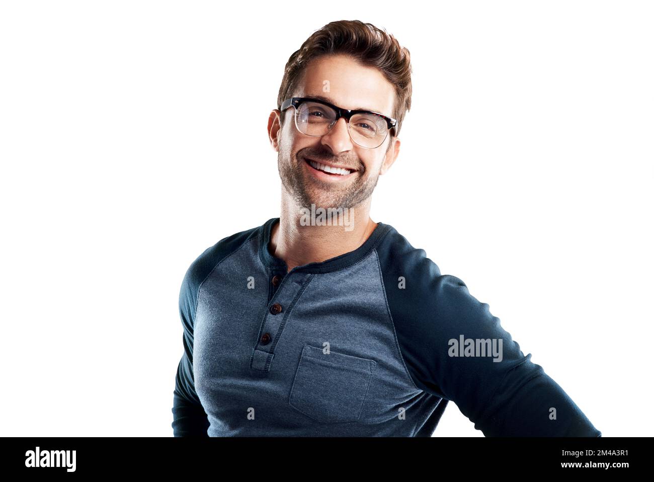 Mr Charming himself. Studio portrait of a young man posing against a ...
