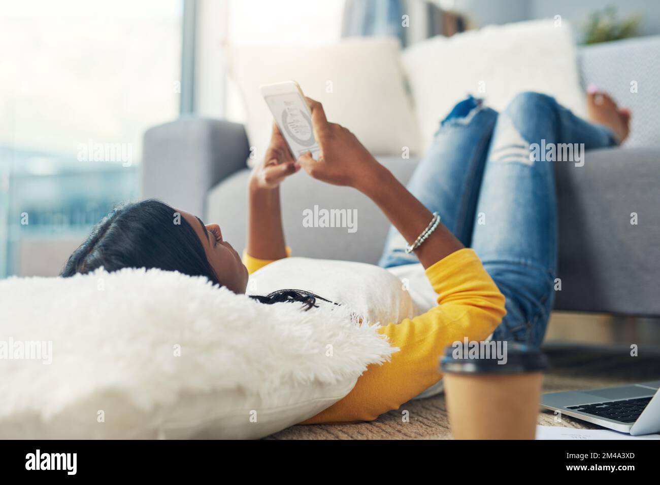 Ill get back to studying now after a break. a young female student ...