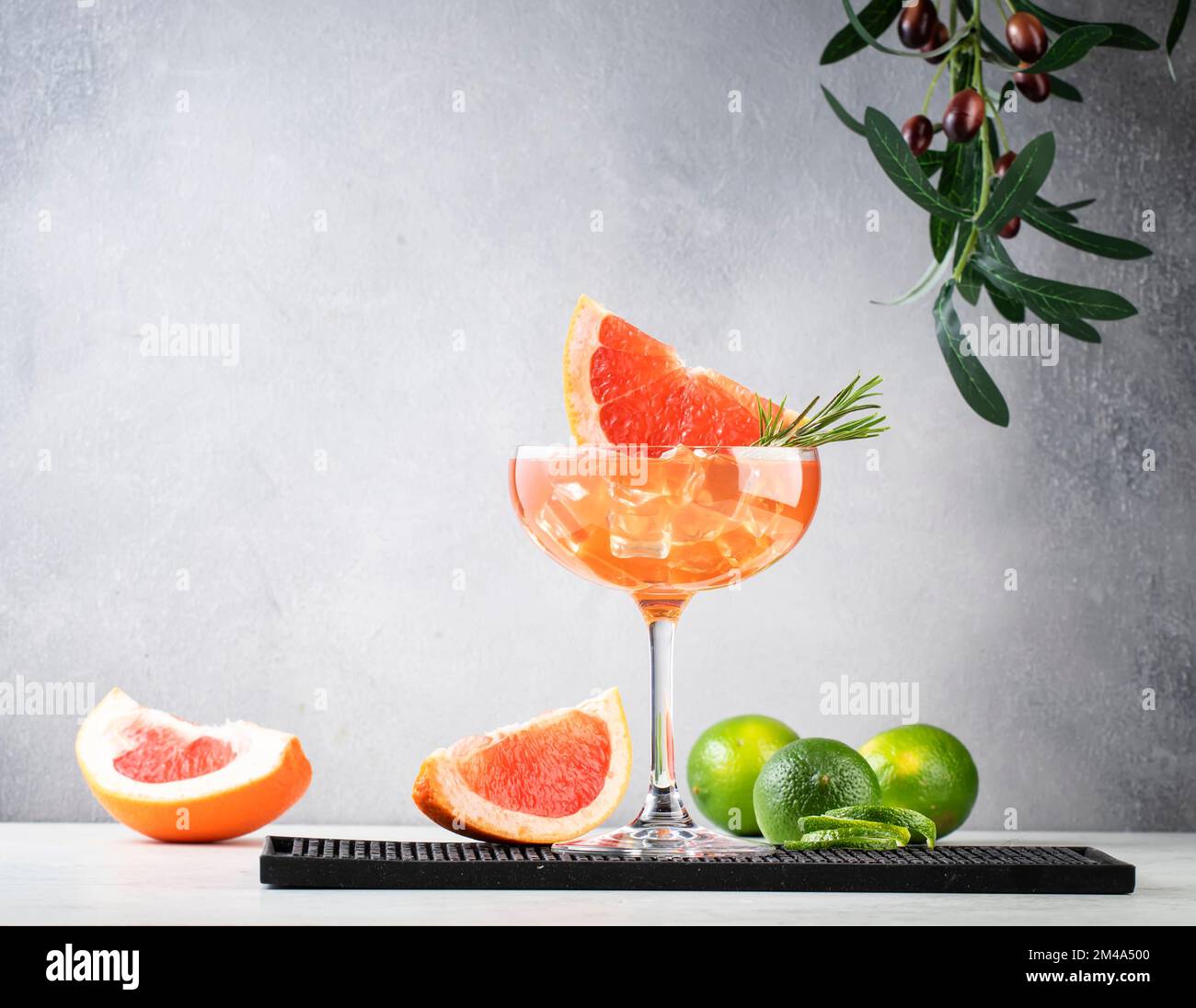 Grapefruit daiquiri alcoholic cocktail with white rum, syrup, fruit ...