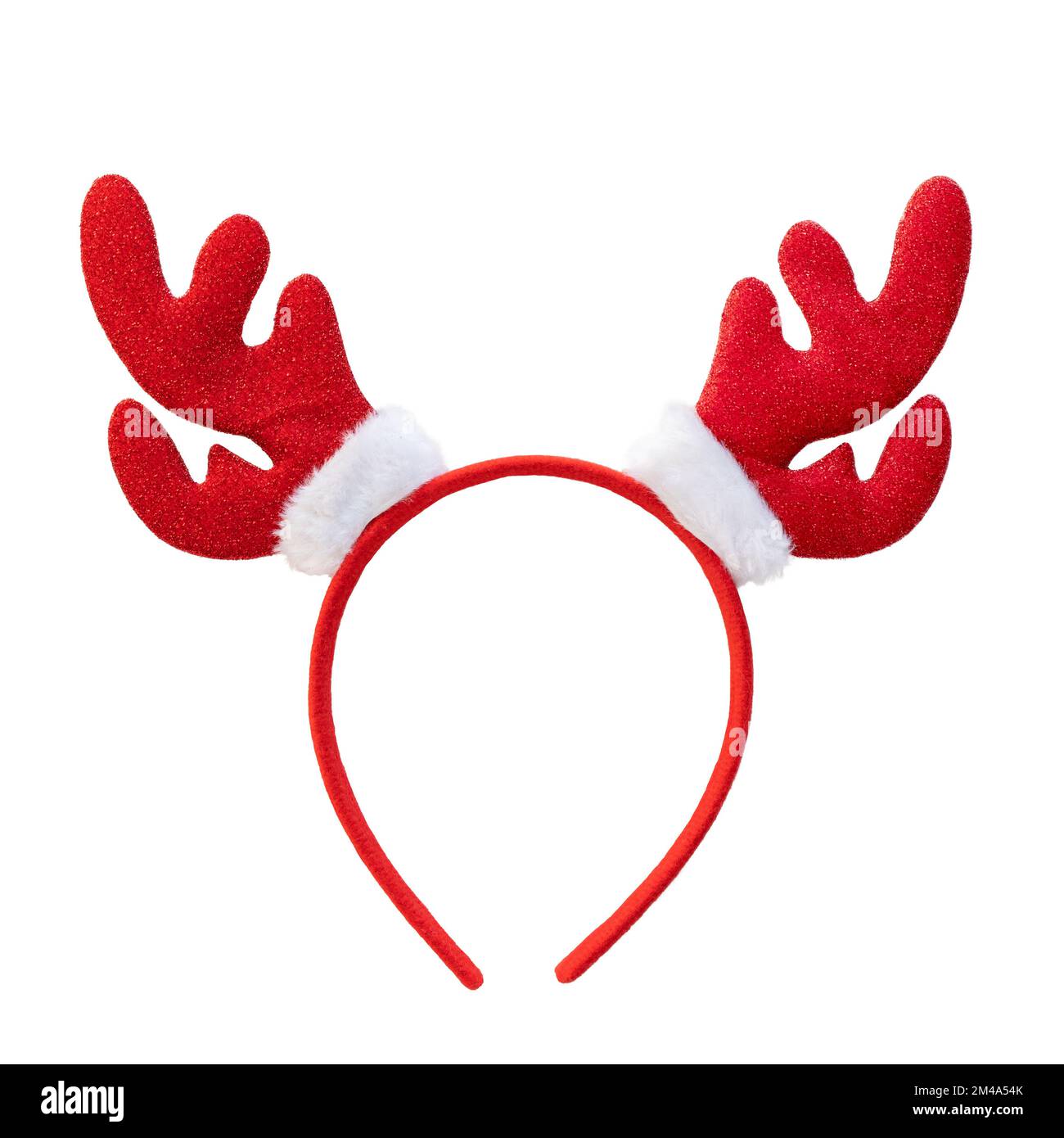 Reindeer antlers Christmas headband isolated on white background Stock ...