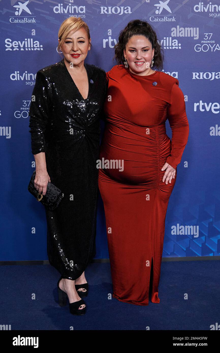 Madrid, Spain. 19th Dec, 2022. Carmen Machi, Laura Galan attends the ...