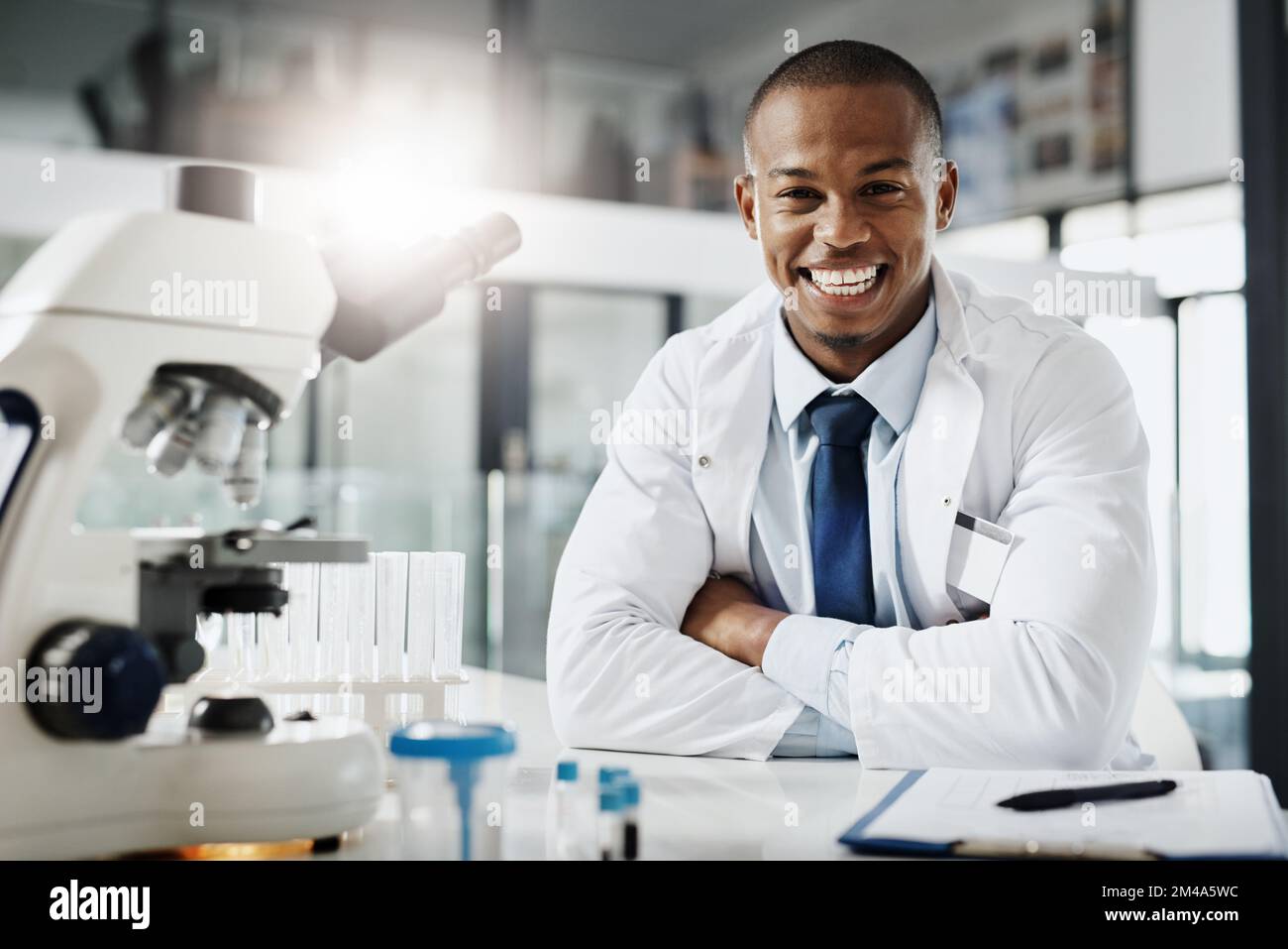 All in the name of science. Cropped portrait of a handsome young male ...