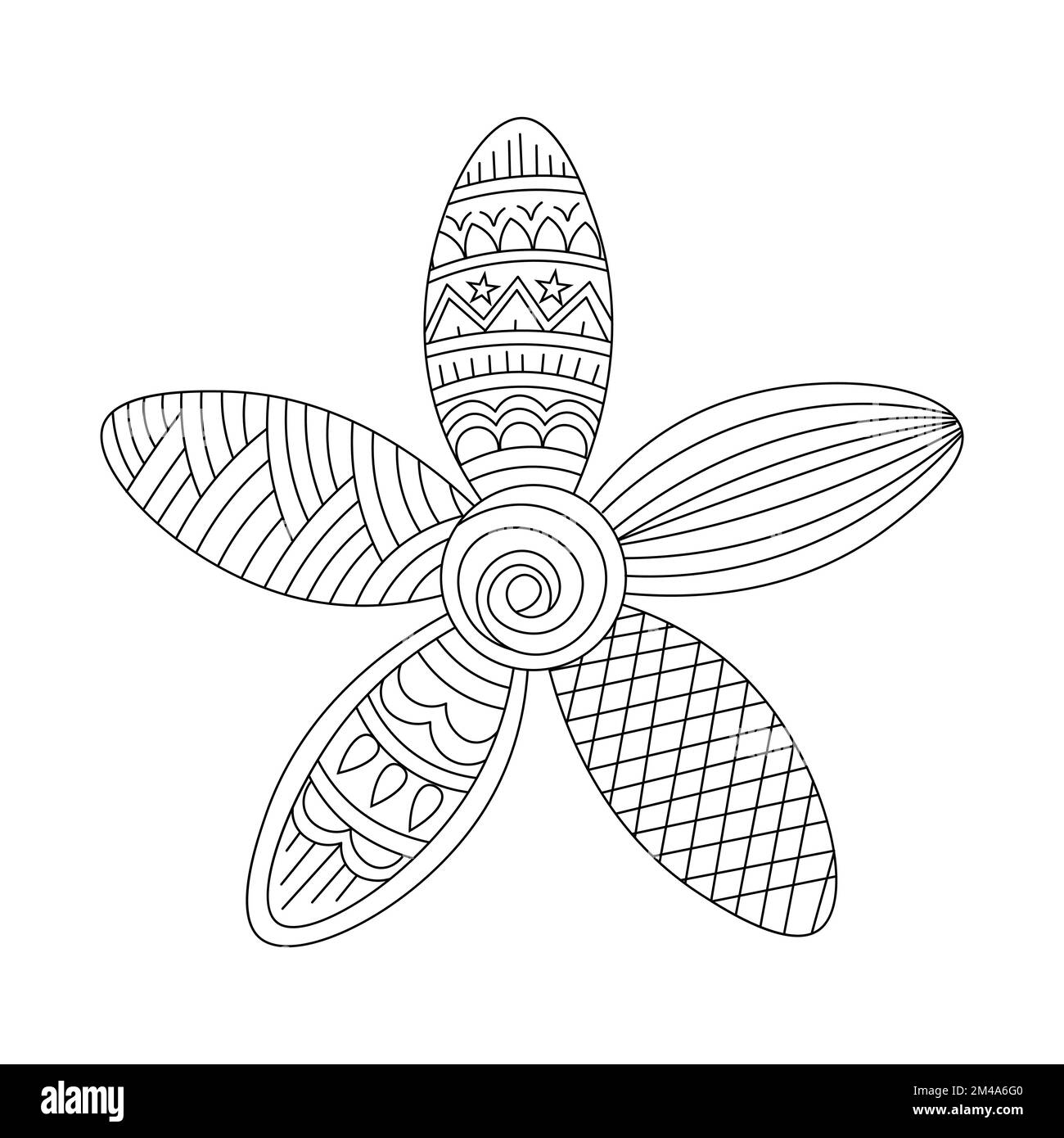 floral decorative background design with zentangle doodle style art for ...