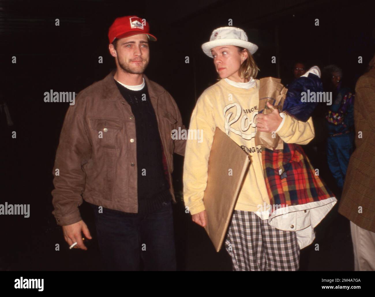 Jason Priestley and Christine Elise at the Jason Priestley and ...