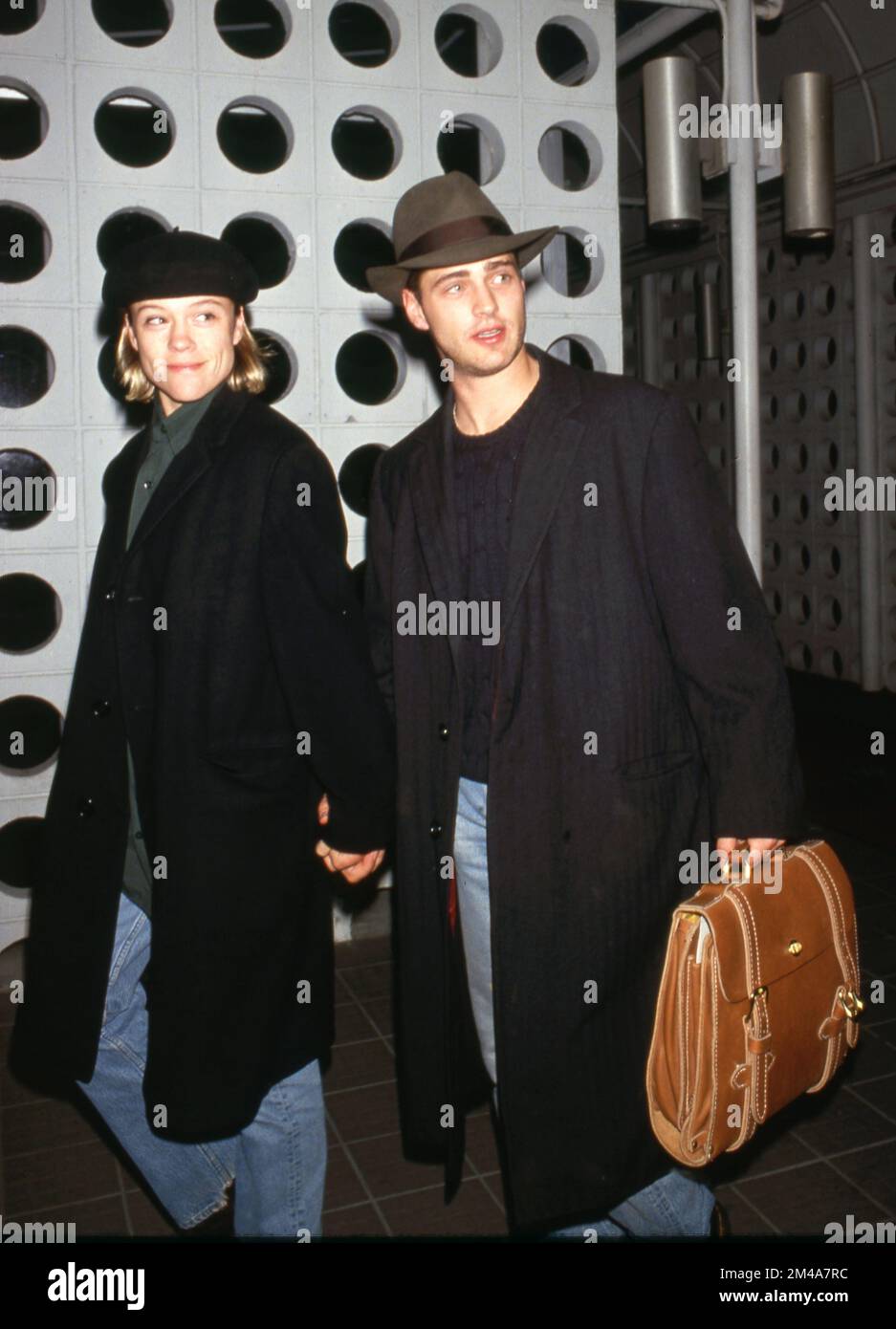 Jason Priestley and Christine Elise at Los Angeles International ...