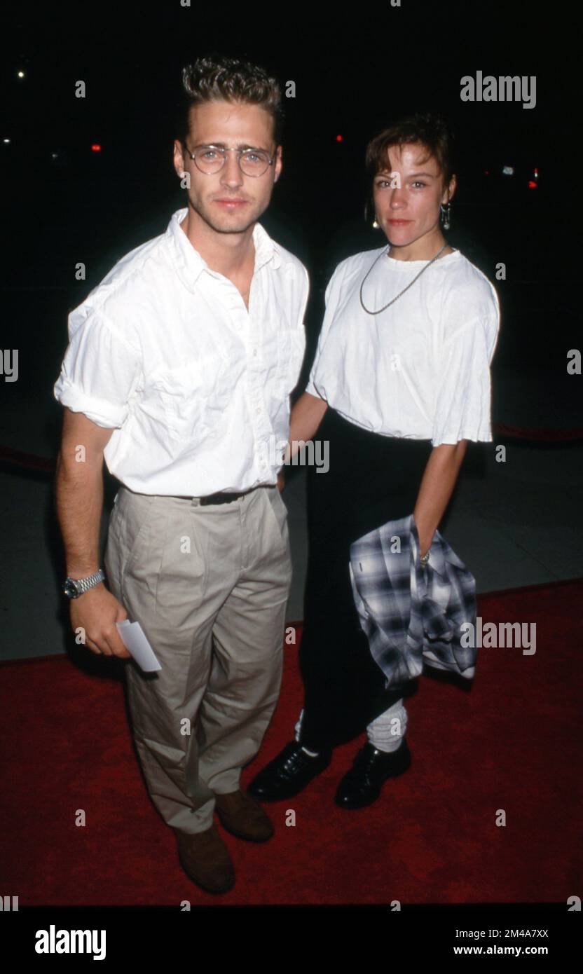 Jason Priestley and Christine Elise at the Premiere of 'Manhattan ...