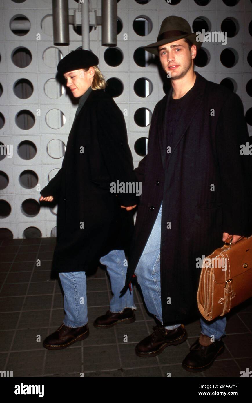 Jason Priestley and Christine Elise at Los Angeles International ...