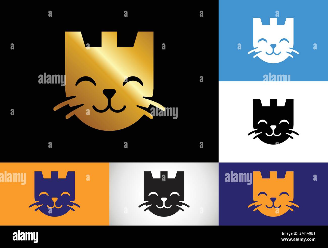 Cat logo, Cat with castle logo, Animal logo design vector icon ...