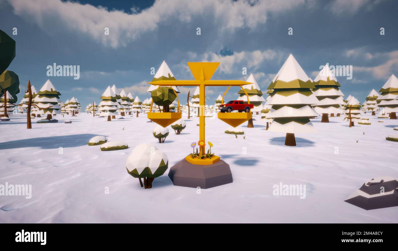 3D Render Polygon Background to ecology and sustainable development ...