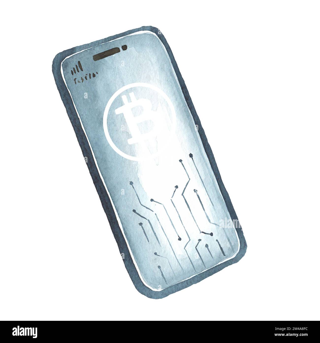 Cryptocurrency concept. Mobile device. Digital currency exchange. Hand ...