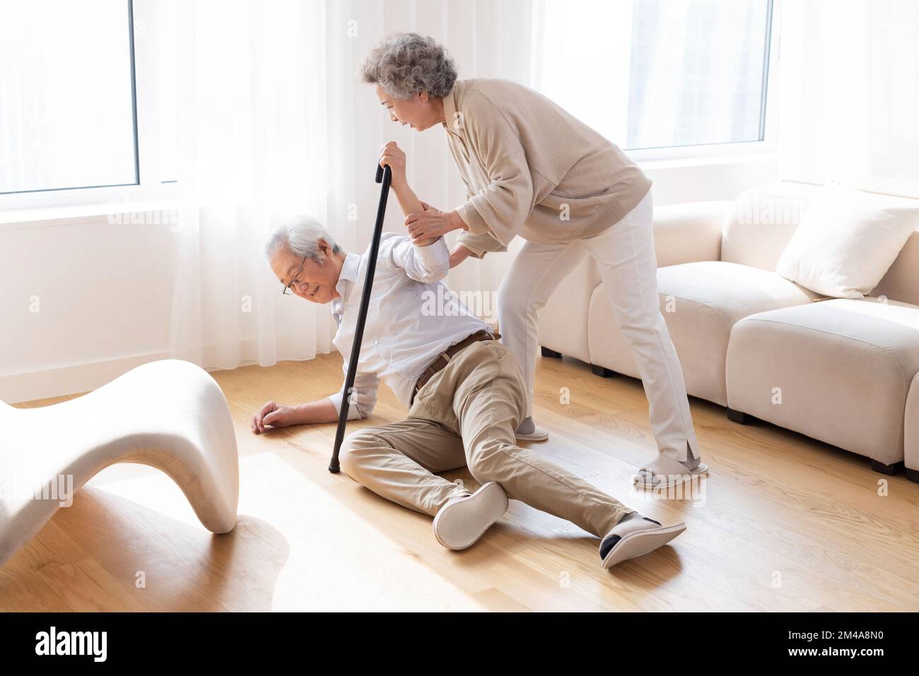 Woman falling down senior hi-res stock photography and images - Alamy