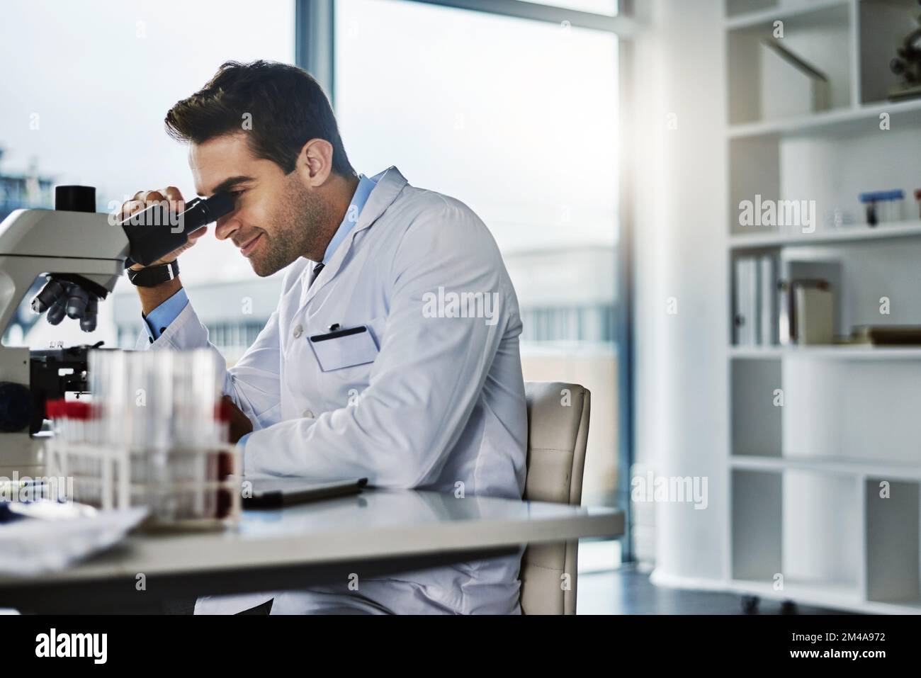 Scientist in lab coat making hi-res stock photography and images - Alamy