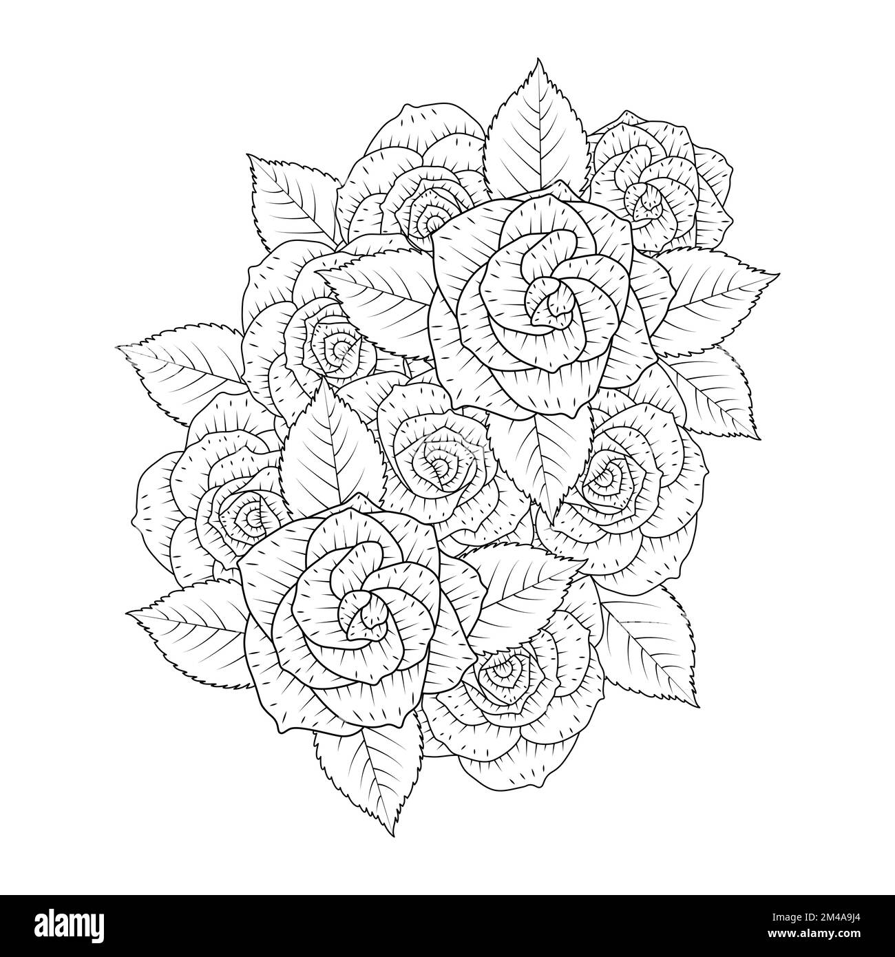 Bouquet Of Roses Coloring Pages