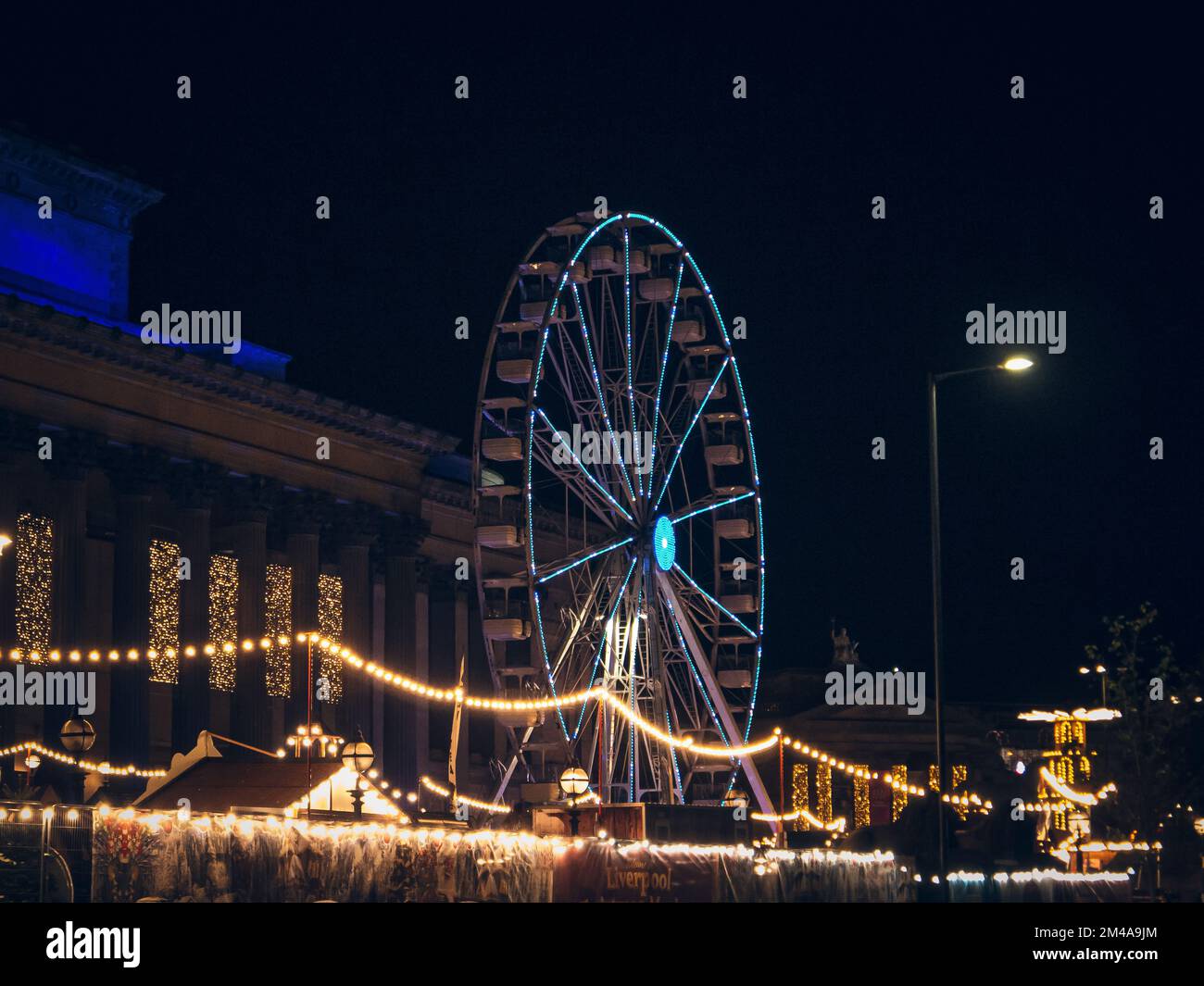 Christmas market at night in Liverpool Stock Photo - Alamy