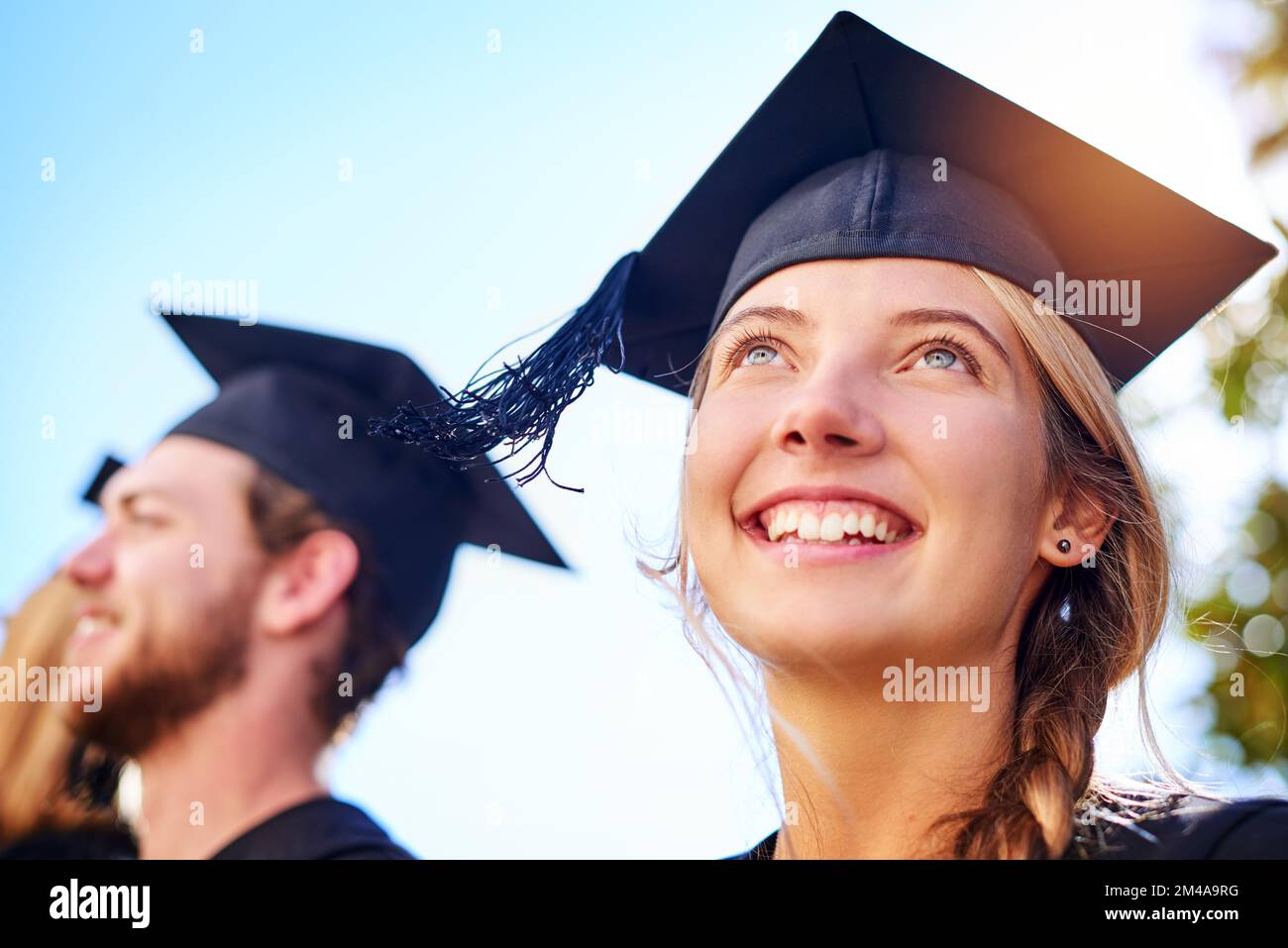 Graduation is not the end, its the beginning. Defocused shot of ...
