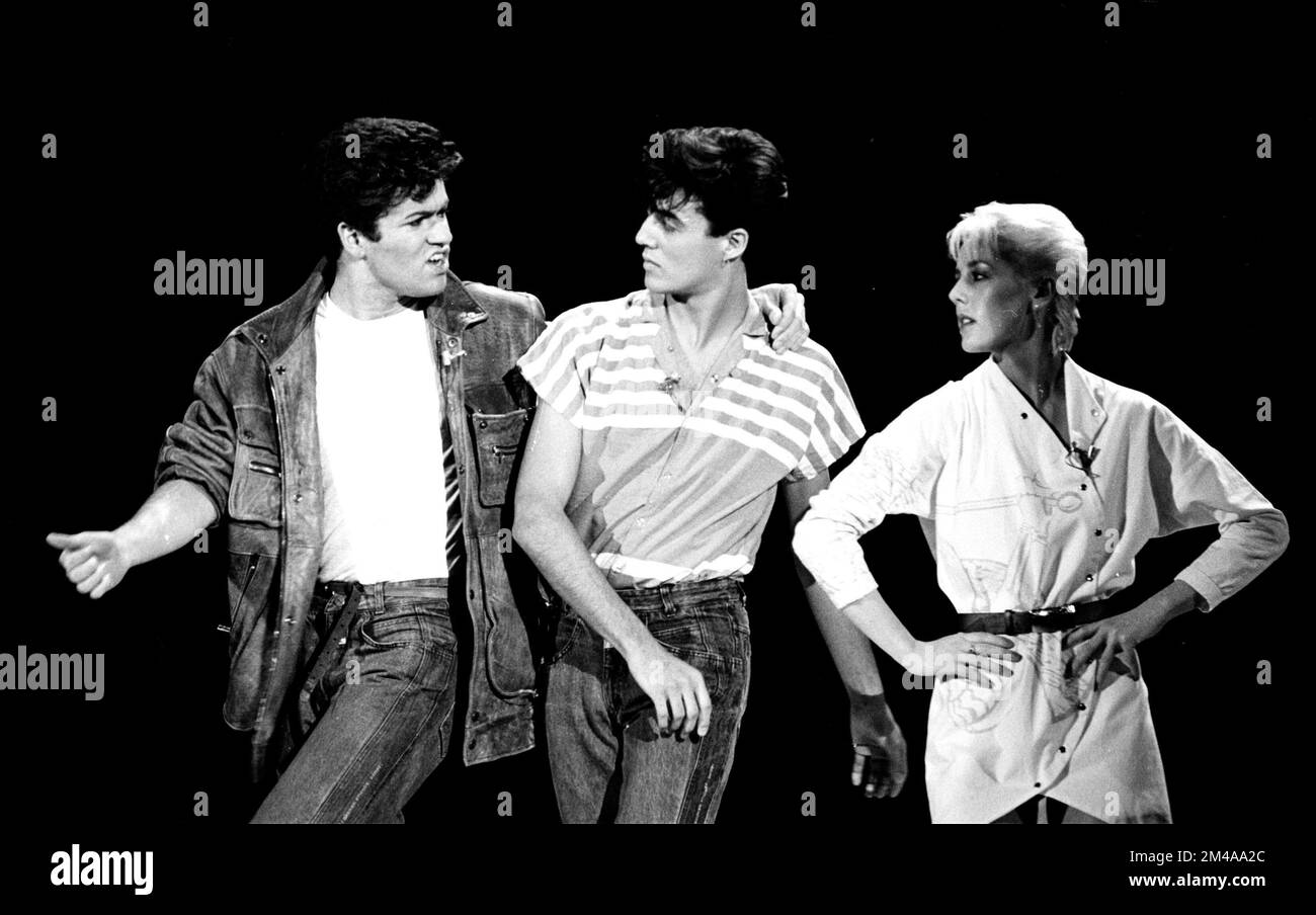 George Michael & Andrew Ridgeley of "Wham" perform on the TV Show ...