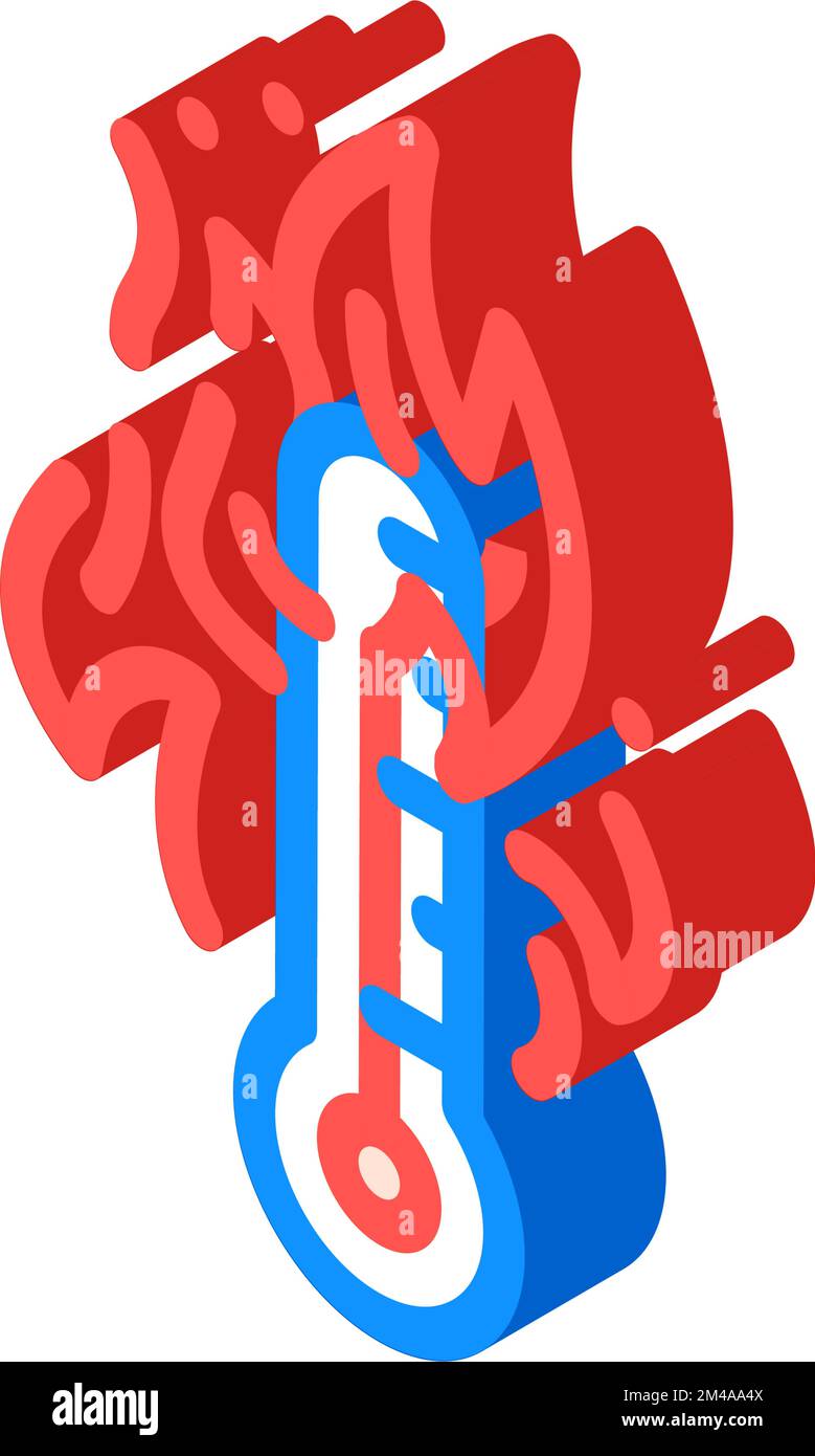 hot fire isometric icon vector illustration Stock Vector Image & Art ...