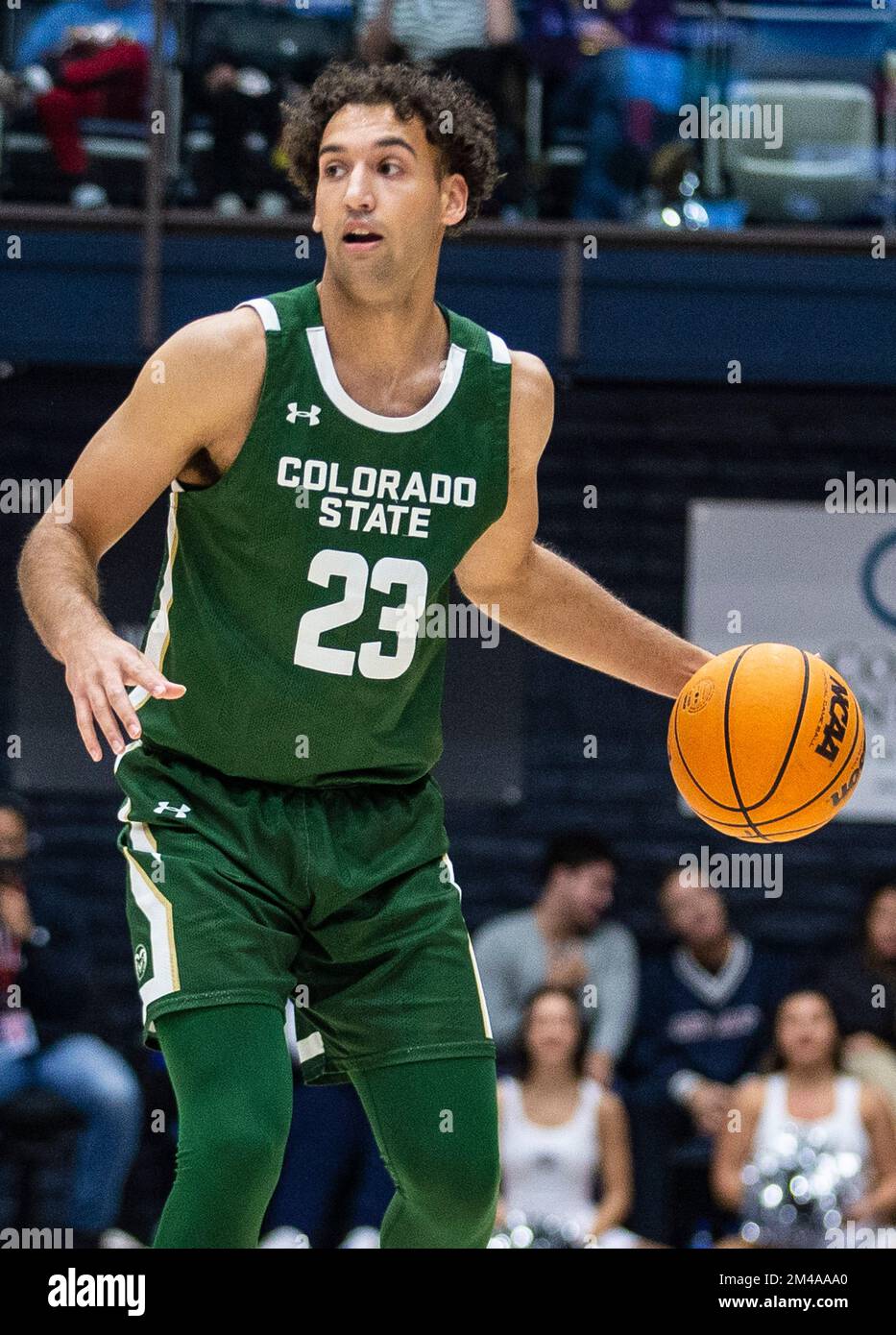 December 18 2022 Moraga, CA U.S.A. Colorado State guard Isaiah Rivera (23)looks to pass the ball ...