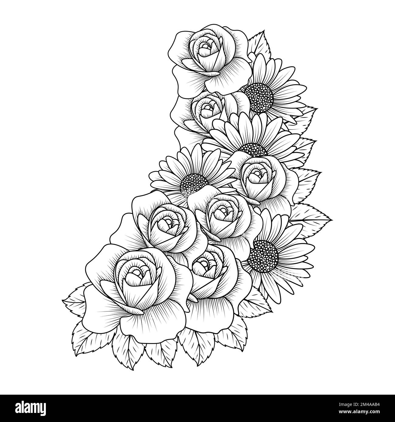 Boceto De Rosa Simple