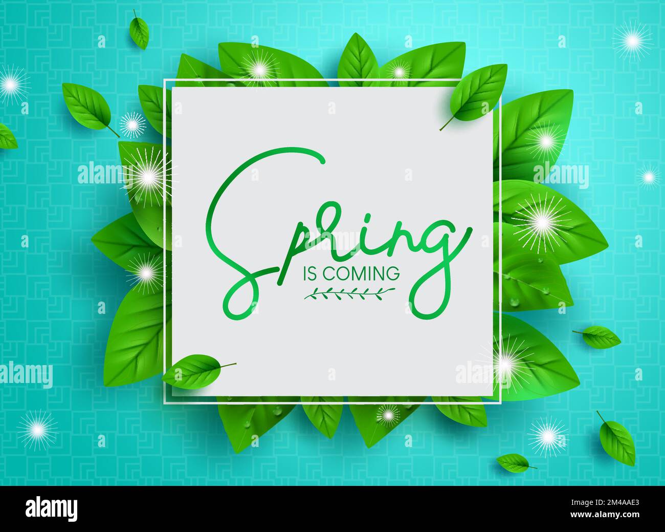 Spring text vector template design. Spring is coming typography in ...