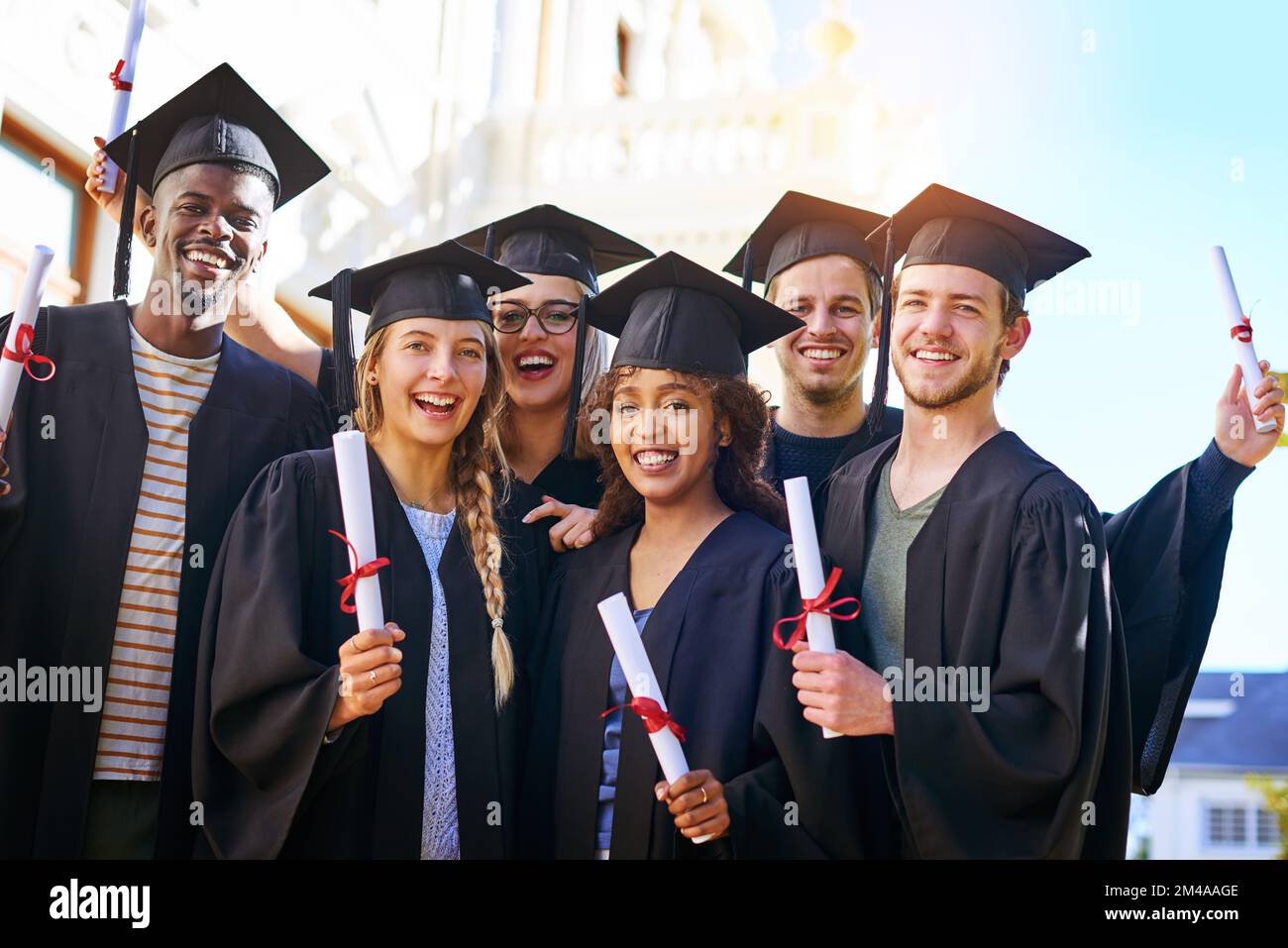 Were young, educated and free. happy students on graduation day Stock ...