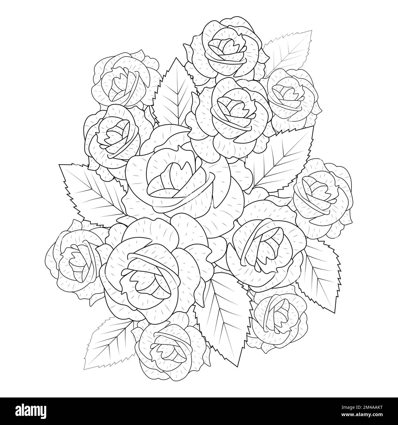 Bouquet Of Roses Pencil Drawing