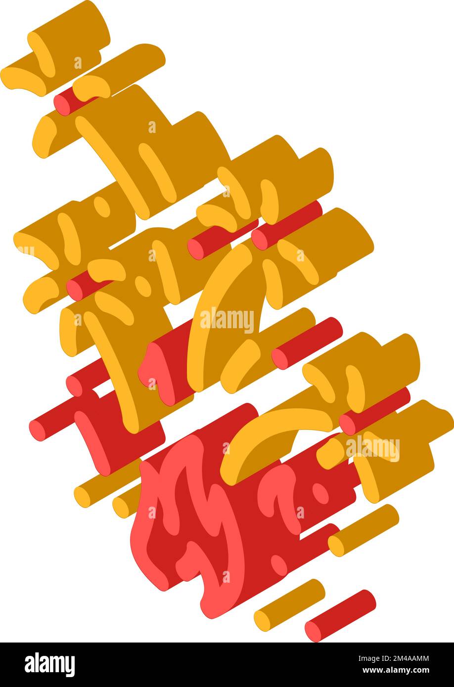 sparkle fire isometric icon vector illustration Stock Vector Image ...