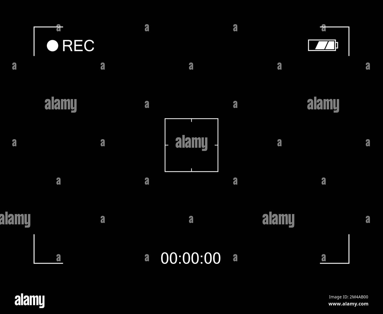 Vector black background with camera recording screen Stock Vector Image ...