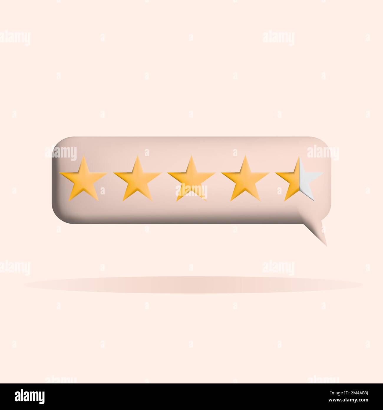3D customer rating, feedback or achievement concept. Social media ...