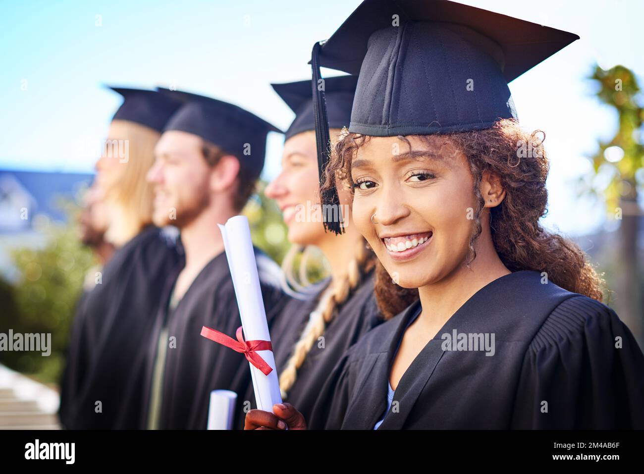 This is only the beginning. Defocused shot of students on graduation ...
