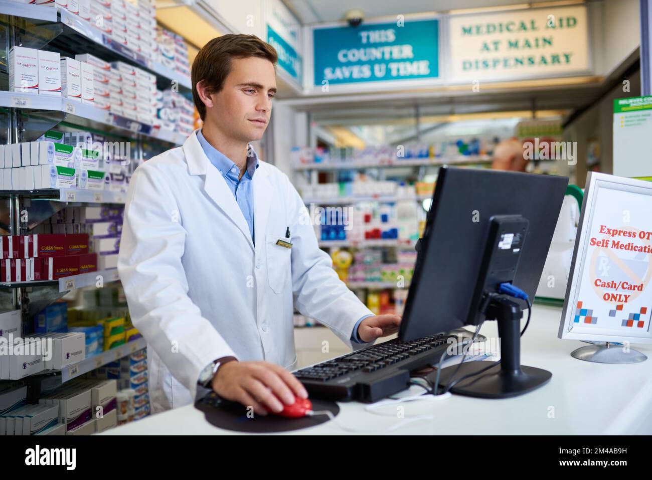 Handsome chemist in medical hi-res stock photography and images - Alamy